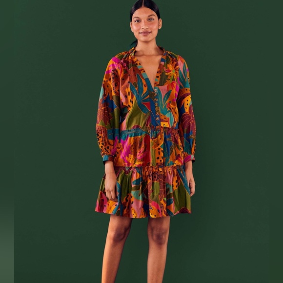 FARM Rio | Dresses | Farm Rio Jungle Mini Dress | Poshmark